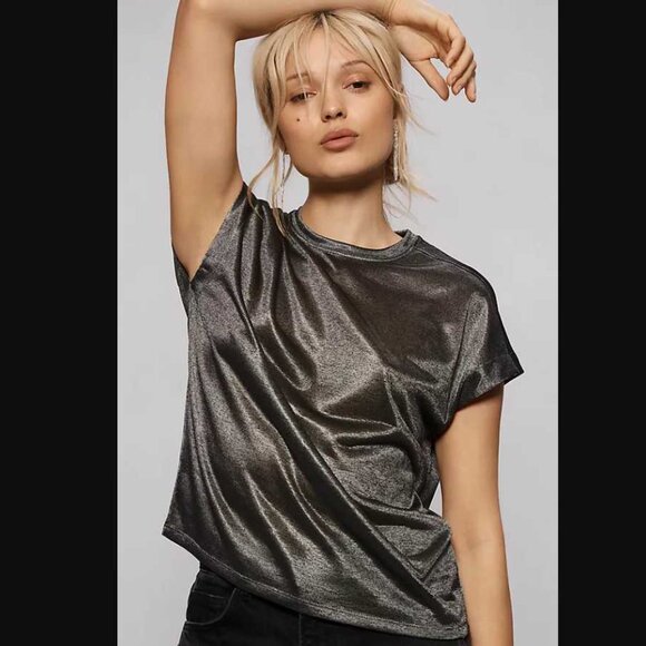 Anthropologie | Tops | New Xl By Anthropologie Silky Shimmer Tee Shirt ...
